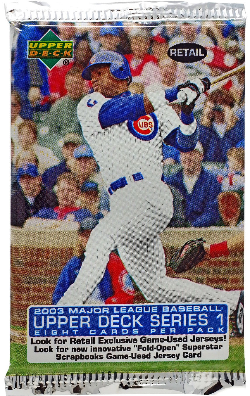 MLB 2003 Series 1 Baseball Trading Card Pack 8 Cards Upper Deck - ToyWiz