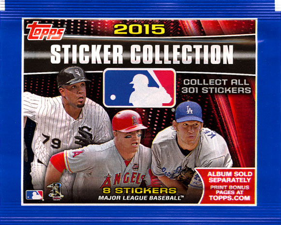 MLB Topps 2015 Baseball Sticker Collection Pack 8 Stickers - ToyWiz