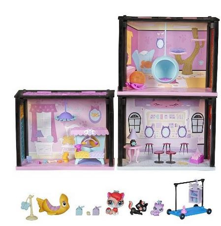 Littlest Pet Shop Style Set Playful Kitties Getaway Playset Hasbro Toys ...