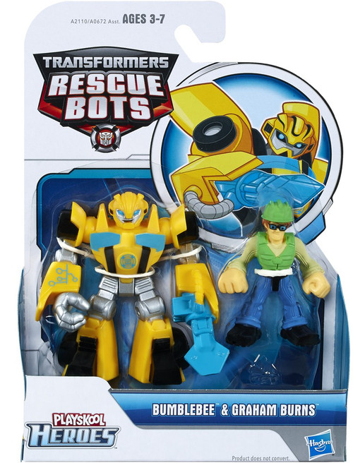 Transformers Playskool Heroes Rescue Bots Bumblebee Graham Burns Action ...