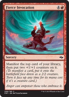 Magic The Gathering Fate Reforged Single Card Common Fierce Invocation ...