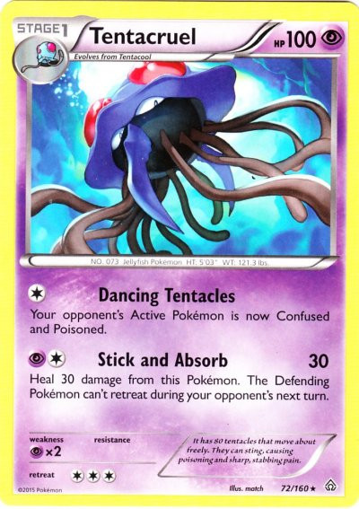 Pokemon X Y Primal Clash Single Card Rare Tentacruel 72 Toywiz