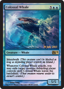 Magic The Gathering Prerelease Release Single Card Promo Colossal Whale ...