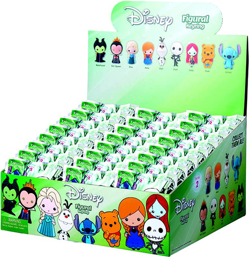 Disney 3D Figural Keyring Disney Series 2 Mystery Box 24 Packs Monogram ...