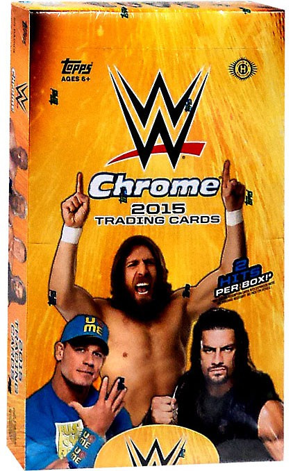 WWE Wrestling Topps 2015 Chrome Trading Card HOBBY Box 24 Packs, 2 ...