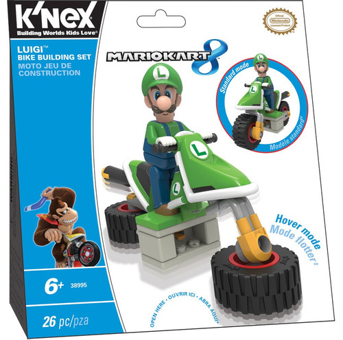 KNEX Super Mario Mario Kart 8 Luigi Bike Building Set 38995 - ToyWiz