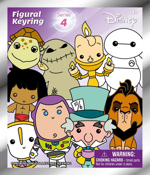 Disney 3D Figural Keyring Disney Series 4 Mystery Pack 1 RANDOM Figure ...