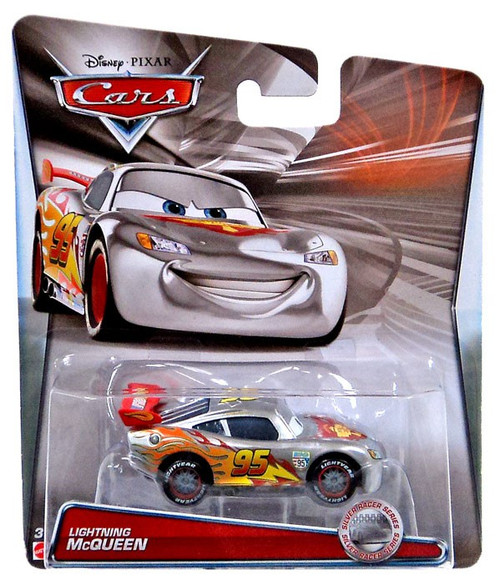 Disney Pixar Cars Silver Racer Series Lightning McQueen 155 Diecast Car ...