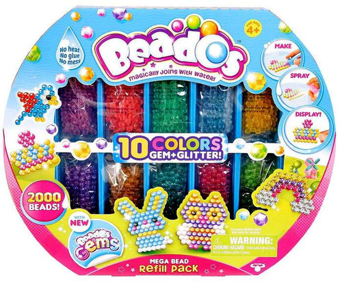 Beados Mega Bead Refill Pack Activity Set Gem Glitter Moose Toys - ToyWiz