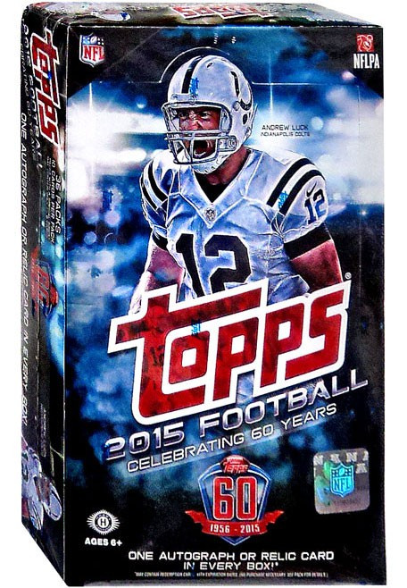 NFL Topps 2015 Football Trading Card HOBBY Box 36 Packs, 1 Autograph OR ...