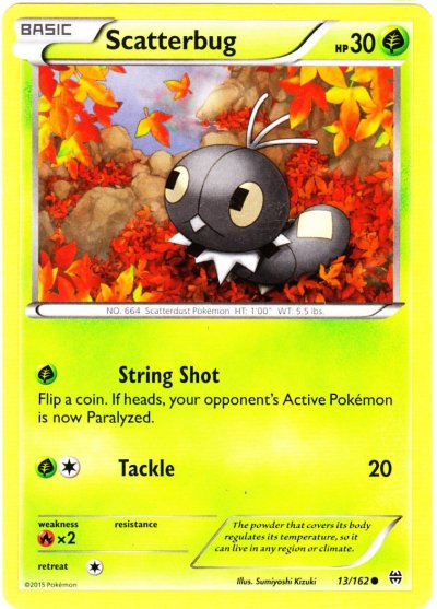 Pokemon Trading Card Game XY BREAKthrough Single Card Common Scatterbug ...