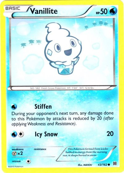 Pokemon Trading Card Game XY BREAKthrough Single Card Common Vanillite ...