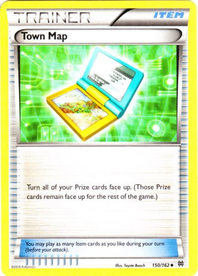 Pokemon Trading Card Game XY BREAKthrough Single Card Uncommon Town Map ...