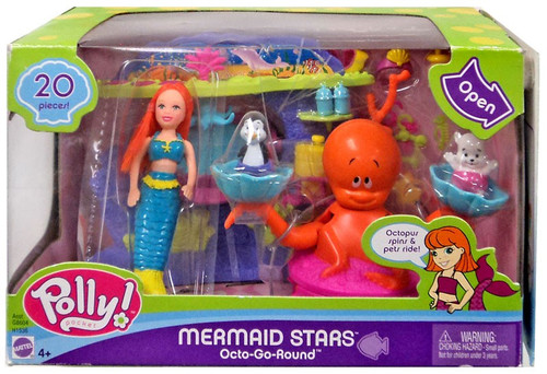Polly Pocket Mermaid Stars Octo-Go-Round Water Wonderland Playset ...