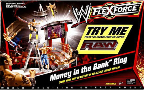 WWE Wrestling FlexForce Money in the Bank Ring Action Figure Playset Mattel Toys ToyWiz
