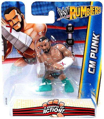 WWE Wrestling Rumblers Series 2 CM Punk Mini Figure Aqua Boots Mattel ...