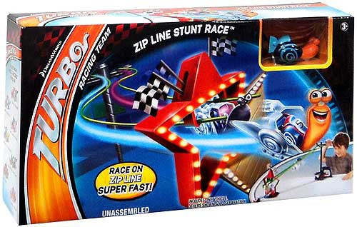 Turbo Zip Line Stunt Race Track Set Mattel Toys - ToyWiz
