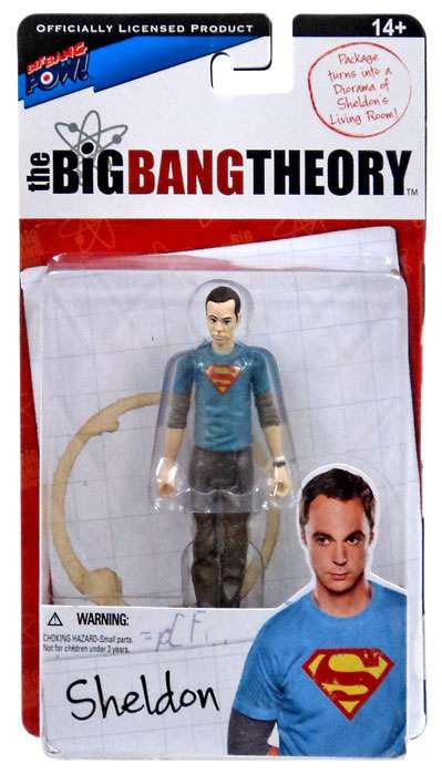 The Big Bang Theory Series One Sheldon 3.75 Action Figure Superman Bif ...
