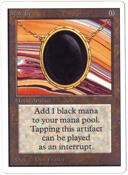 Magic The Gathering Unlimited Single Card Rare Mox Jet Very Slightly ...