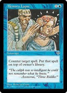 Magic The Gathering Mirage Single Card Common Memory Lapse Signed - ToyWiz