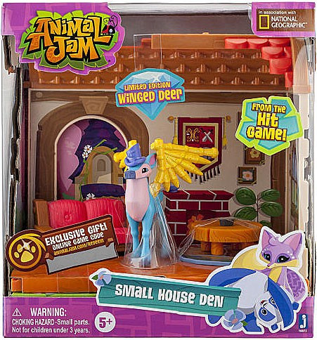 Animal Jam Small House Den Playset Limited Edition Winged Deer Jazwares ...