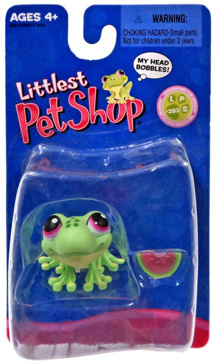Littlest Pet Shop Single Figure Frog with Watermelon Exclusive - ToyWiz