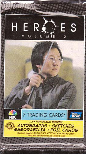 Heroes Topps Series 2 Trading Card HOBBY Pack 7 Cards - ToyWiz