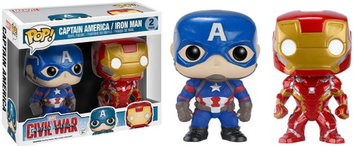 Funko Marvel Civil War POP Marvel Captain America Iron Man Exclusive ...
