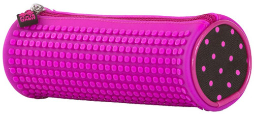Pixie Crew Black Fuchsia Rounded Pencil Case - ToyWiz