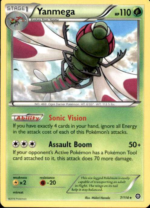 Pokemon Trading Card Game XY Steam Siege Single Card Rare Yanmega 7 ...