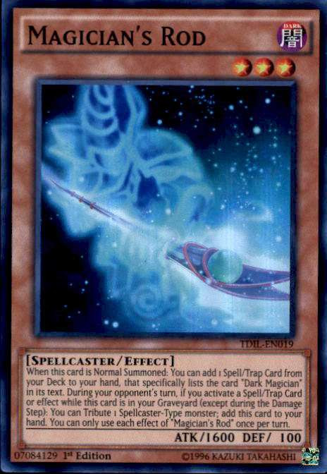 YuGiOh The Dark Illusion Single Card Super Rare Magicians Rod TDIL ...