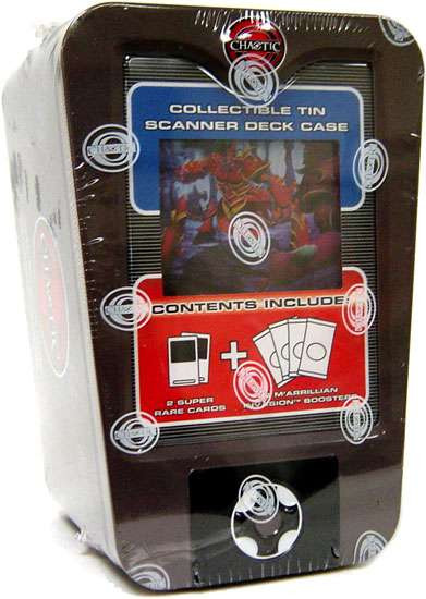 Chaotic Trading Card Game Wave 1 Scanner Tin Deck Box Grey TC Digital ...