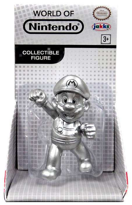 World of Nintendo Super Mario Metal Mario 2.5 Mini Figure Jakks Pacific ...