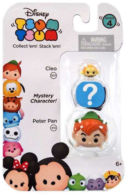 Disney Tsum Tsum Series 4 Cleo Peter Pan 1 Minifigure 3-Pack Jakks ...
