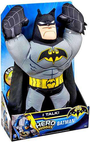 Batman Hero Buddies Batman Plush Talking Mattel Toys - ToyWiz