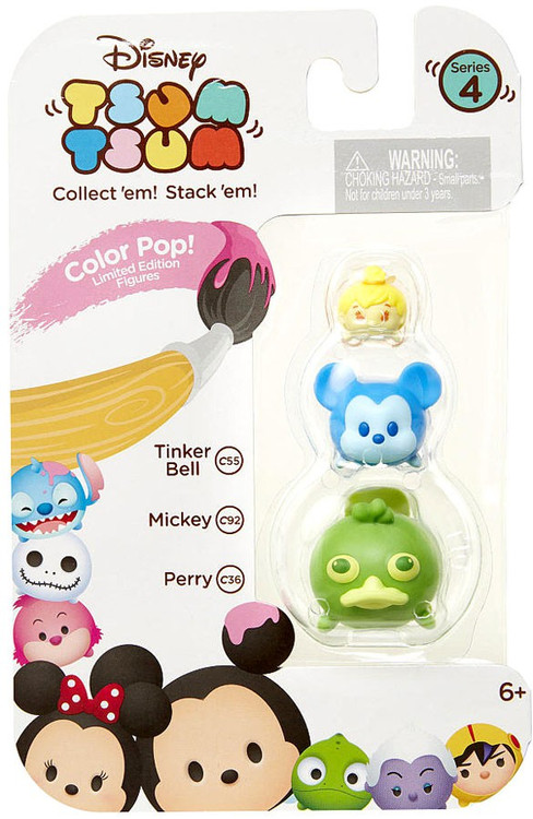 Disney Tsum Tsum Series 4 Color Pop Tinker Bell, Mickey Perry 1 ...