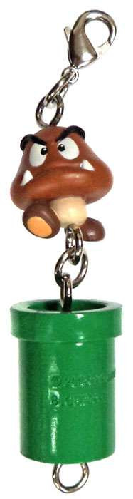 Super Mario Goomba Warp Pipe Phone Danglers Charm Keychain BanPresto ...