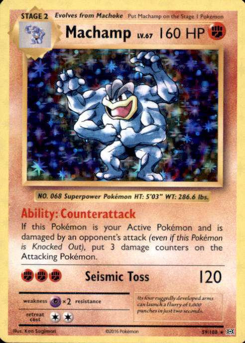 Pokemon X Y Evolutions Single Card Rare Holo Machamp 59 - ToyWiz