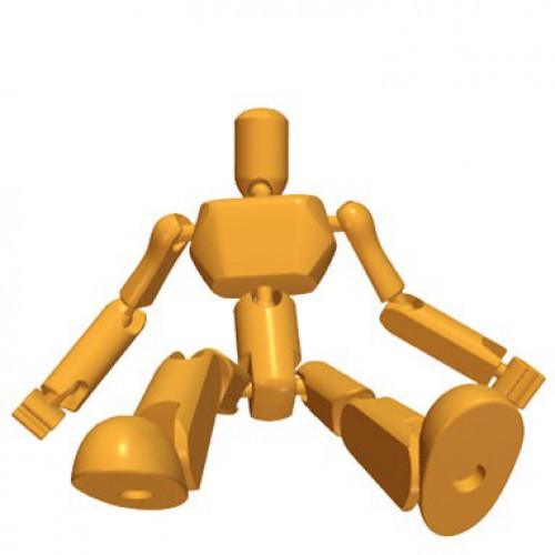 Stikfas Alpha Male Yellow Action Figure - ToyWiz