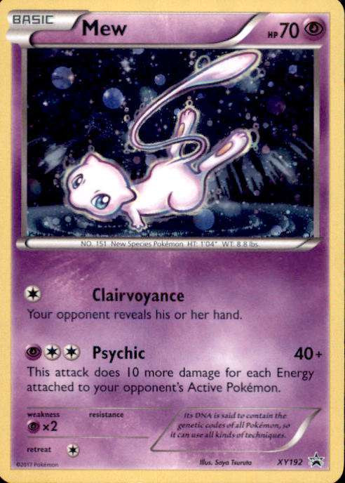 Pokemon X Y Promo Single Card Holo Rare Mew XY192 - ToyWiz