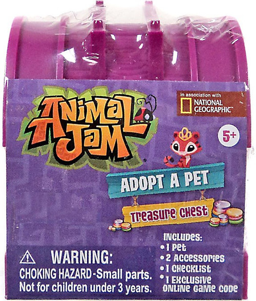 Animal Jam Adopt A Pet Treasure Chest Mystery Pack 1 RANDOM Color Pack ...