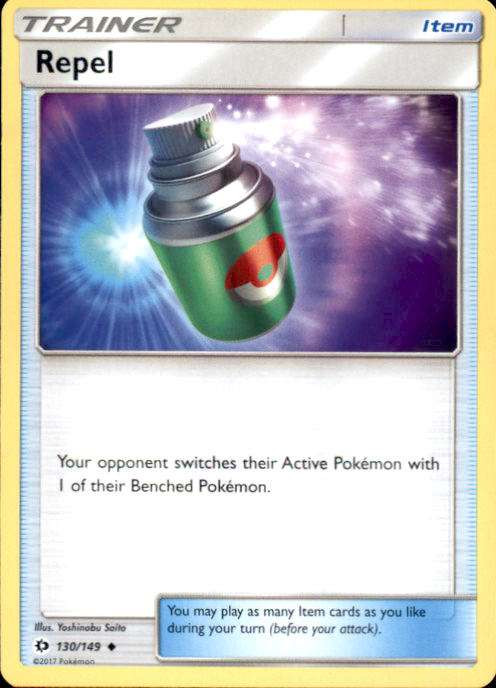 Pokemon Sun Moon Sun Moon Base Set Single Card Uncommon Repel 130 - ToyWiz