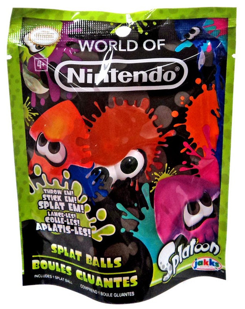 Splatoon World of Nintendo Orange Squid Splat Ball Jakks Pacific - ToyWiz