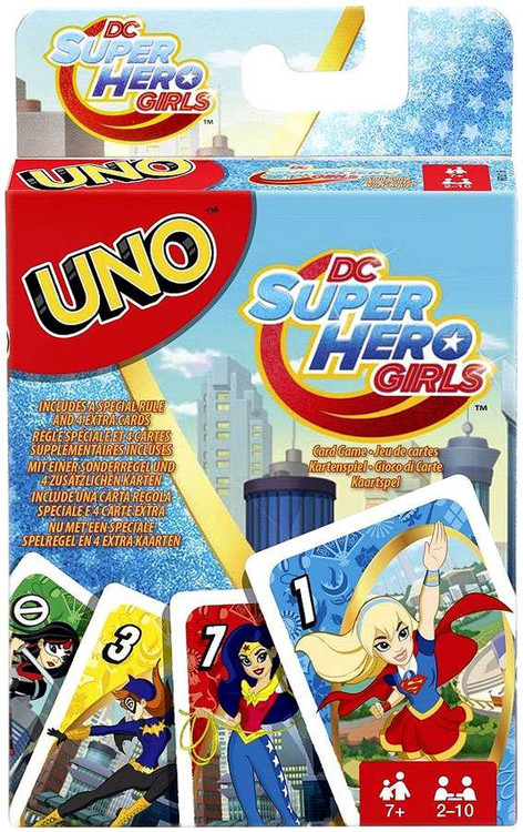 DC Super Hero Girls UNO Card Game Mattel Toys - ToyWiz