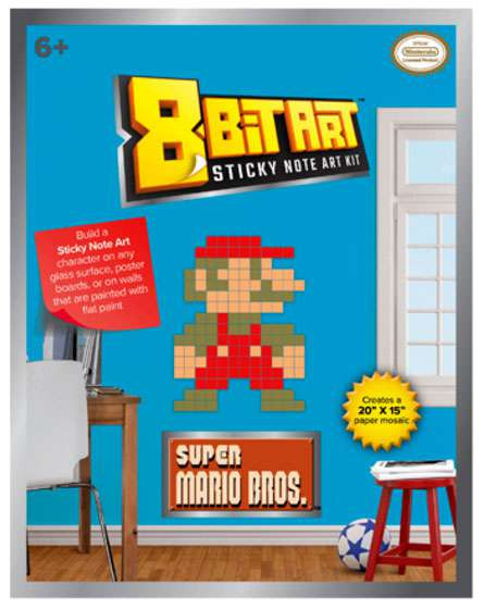 8-Bit Art 20 x 15 Mario Sticky Note Art Kit Standing Ultimate Source ...