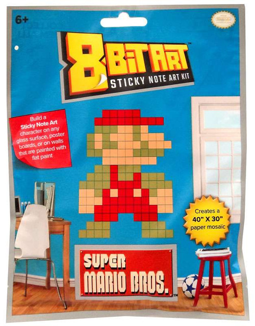 8-Bit Art 40 x 30 Mario Sticky Note Art Kit Standing Ultimate Source ...