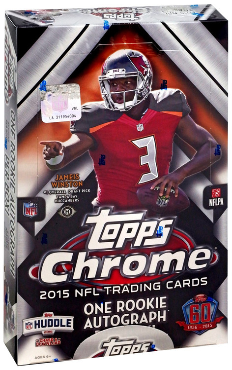 NFL Topps 2015 Topps Chrome Football Trading Card HOBBY Box 24 Packs ...