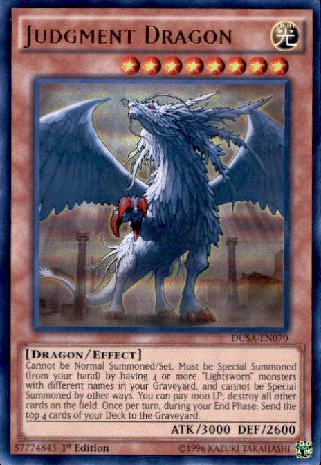 YuGiOh Duelist Saga Single Card Ultra Rare Judgment Dragon DUSA-EN070 ...