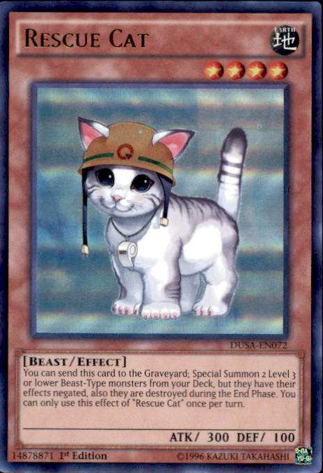 YuGiOh Duelist Saga Single Card Ultra Rare Rescue Cat DUSA-EN072 - ToyWiz