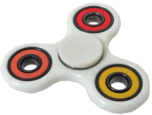Spinners White Spinner RANDOM Color Inset Rings iCool - ToyWiz
